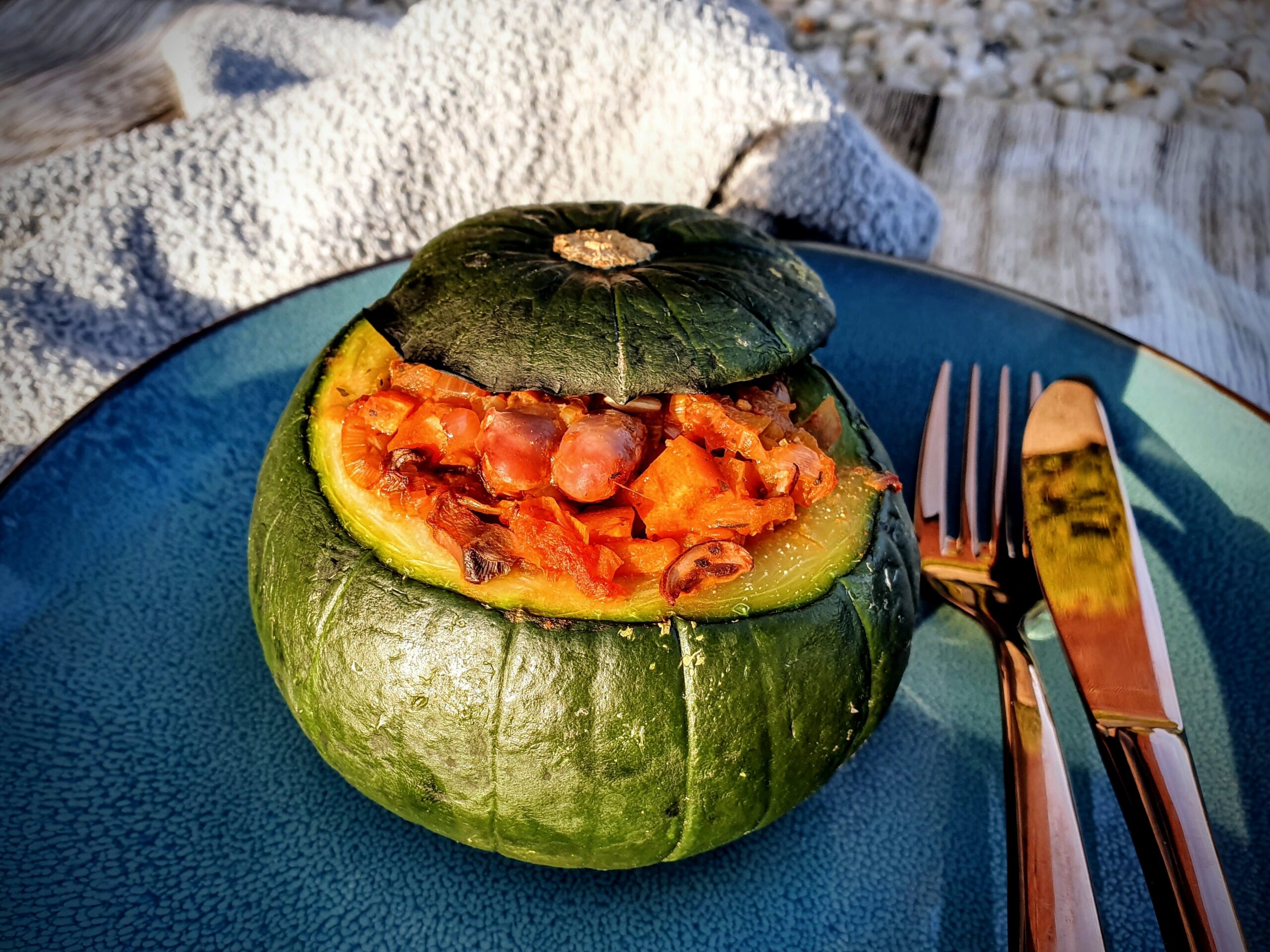 Gevulde Zapallito courgette - Boerderij De Kraanvogel